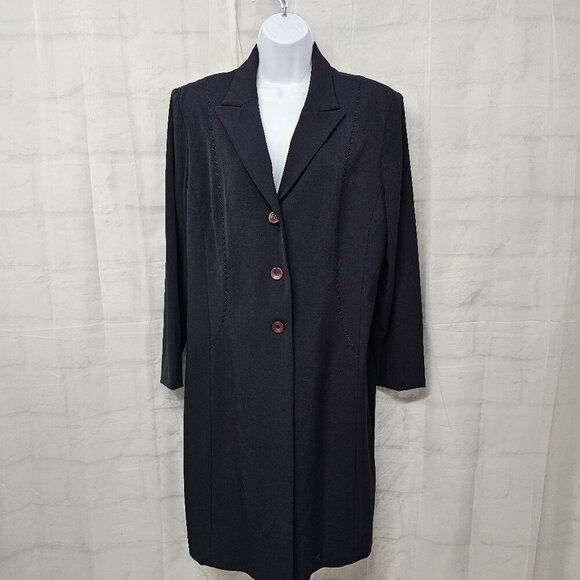 Danny & Nicole | Jackets & Coats | Vintage Danny Nicole Navy Blue Long ...